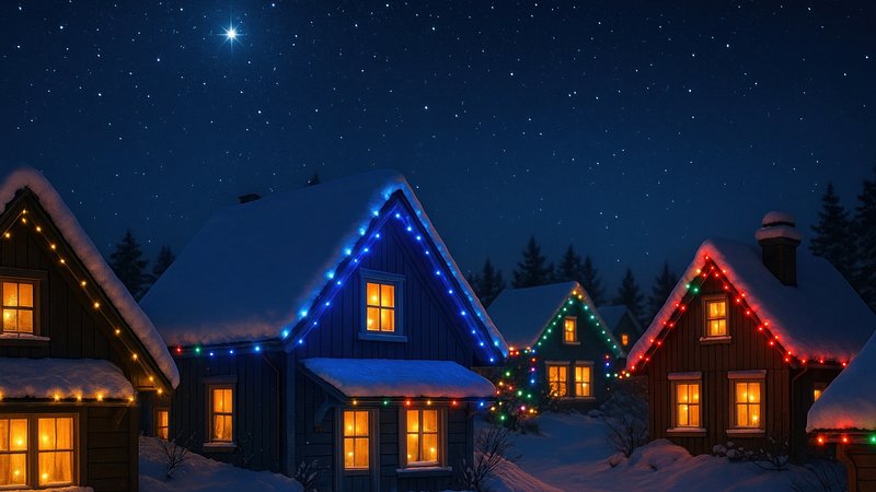Snow Rooftop Wallpaper Christmas Scene Snowy Images | Free Photos, PNG ...