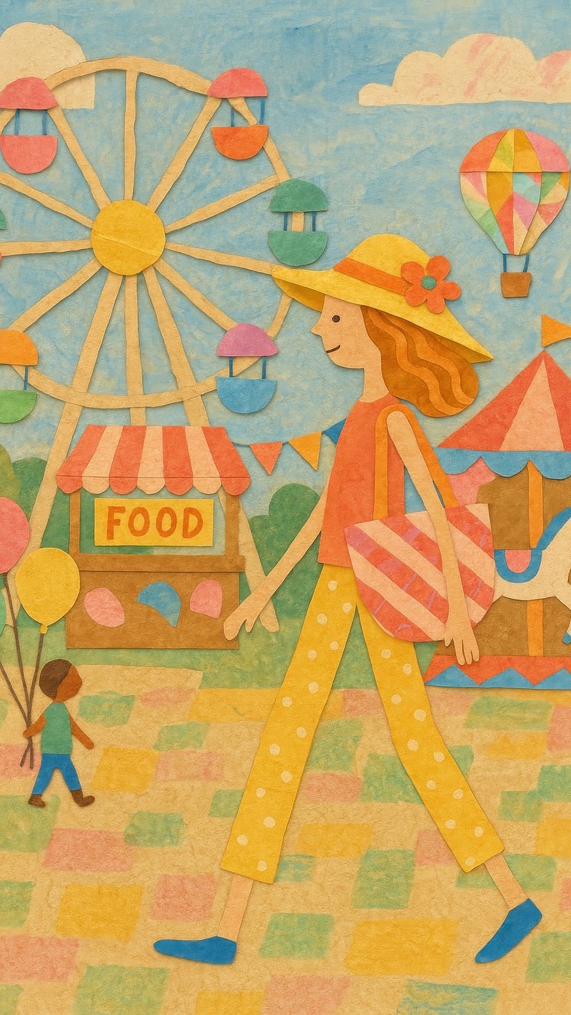 Fairground+scene Paper Images | Free Photos, PNG Stickers, Wallpapers ...