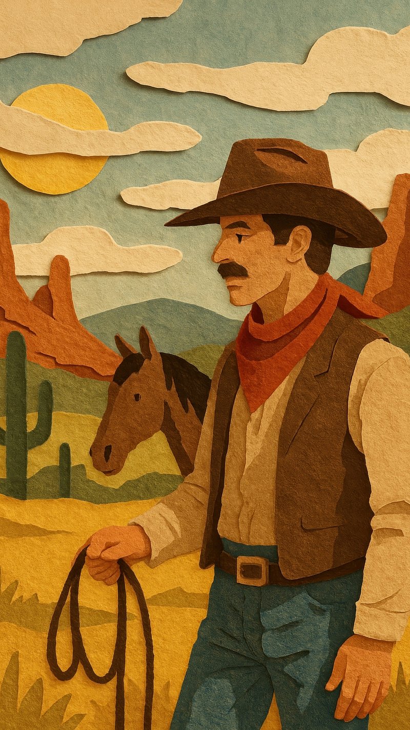 Cowboy Landscape Art Texture Iphone Wallpaper Images | Free Photos, PNG ...