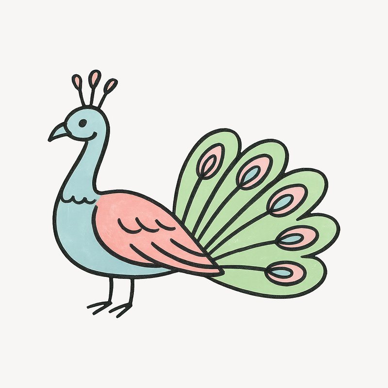 Peacock+drawing Aesthetic Images | Free Photos, PNG Stickers ...