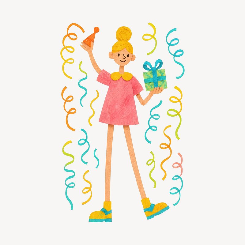 Cartoon+birthday+girl Shadow Black Images | Free Photos, PNG Stickers ...