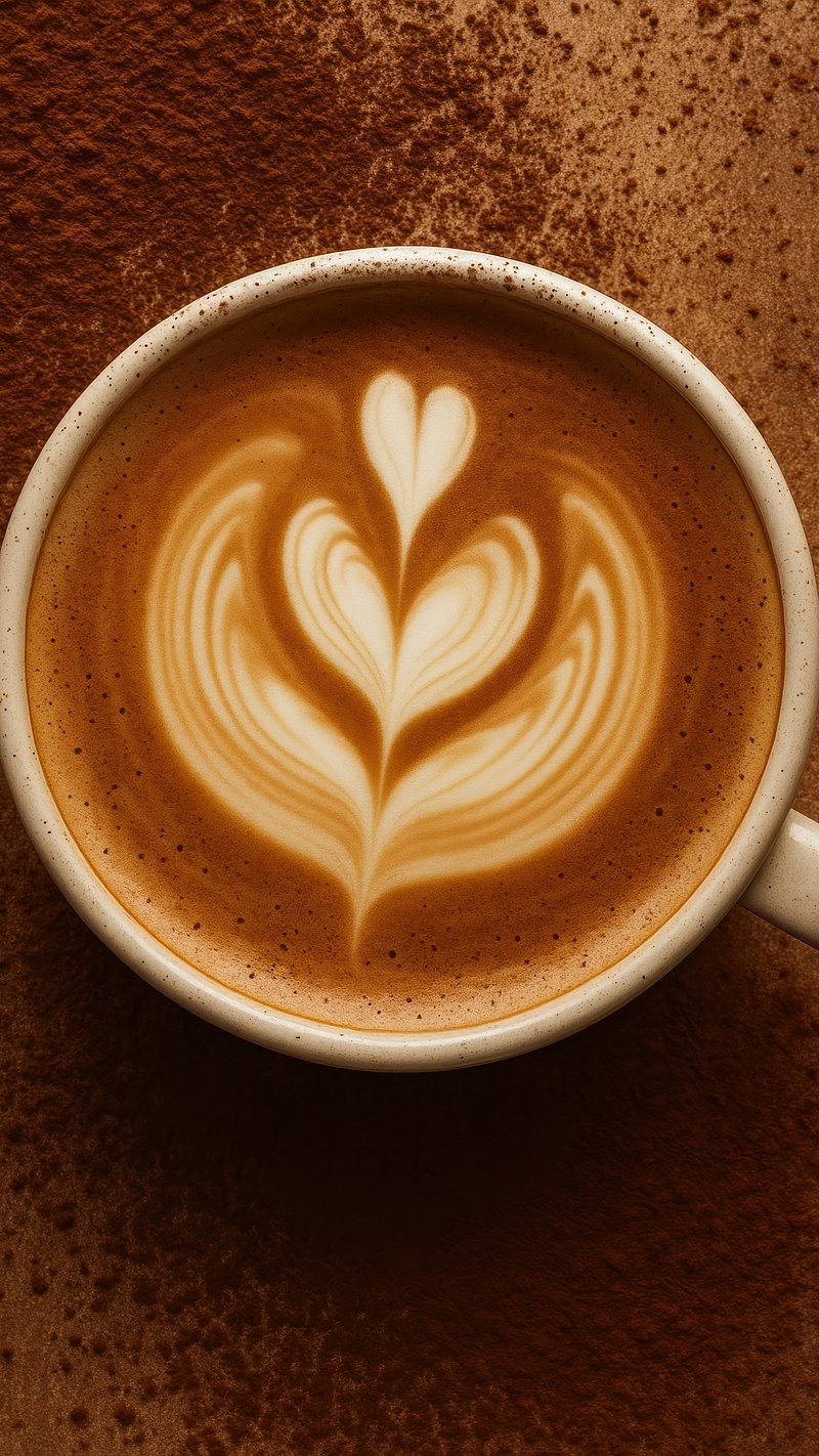 Artistic coffee latte mobile wallpaper | Free Photo - rawpixel