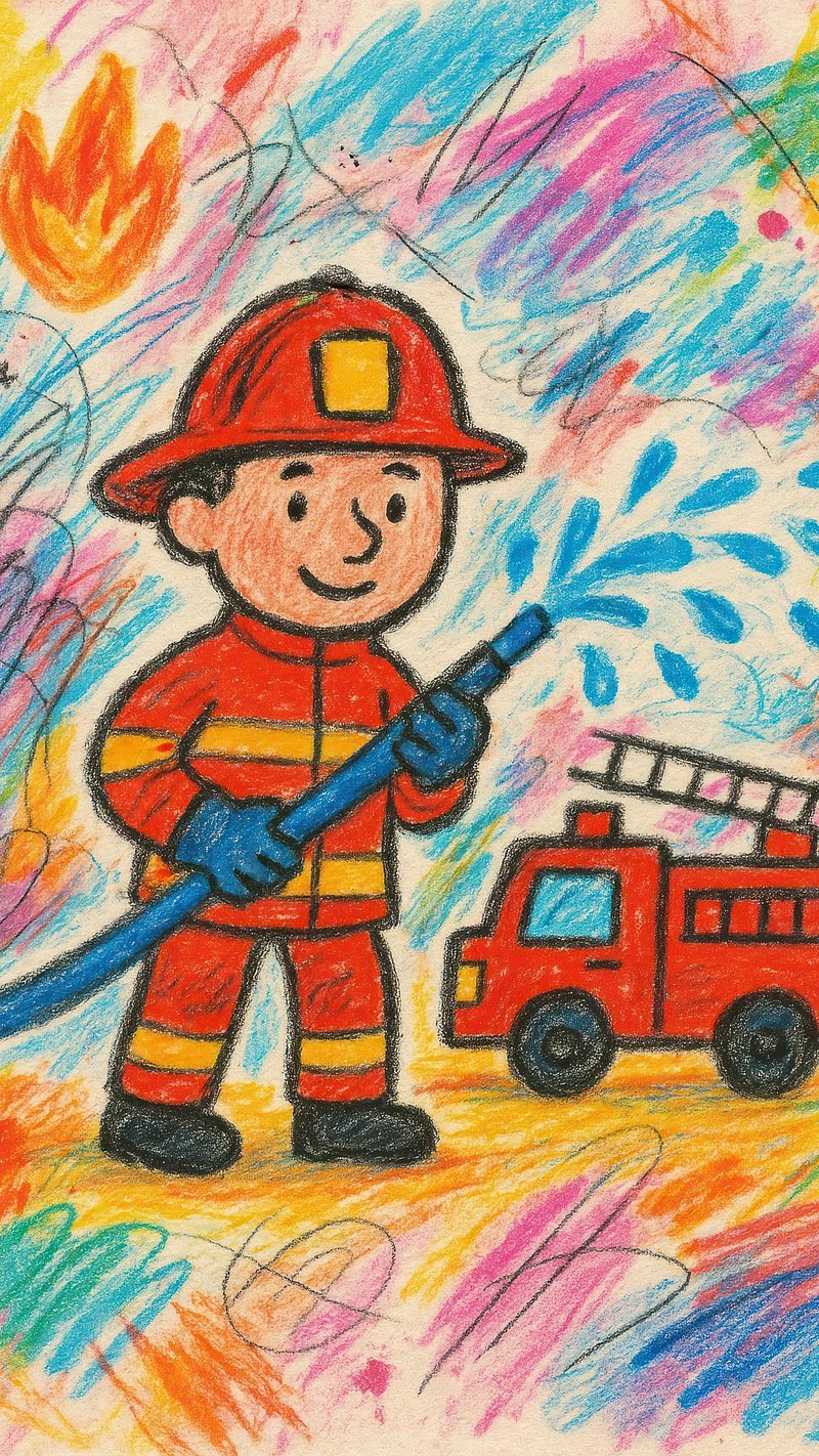 Firefighter+cartoon Paper Images | Free Photos, PNG Stickers ...