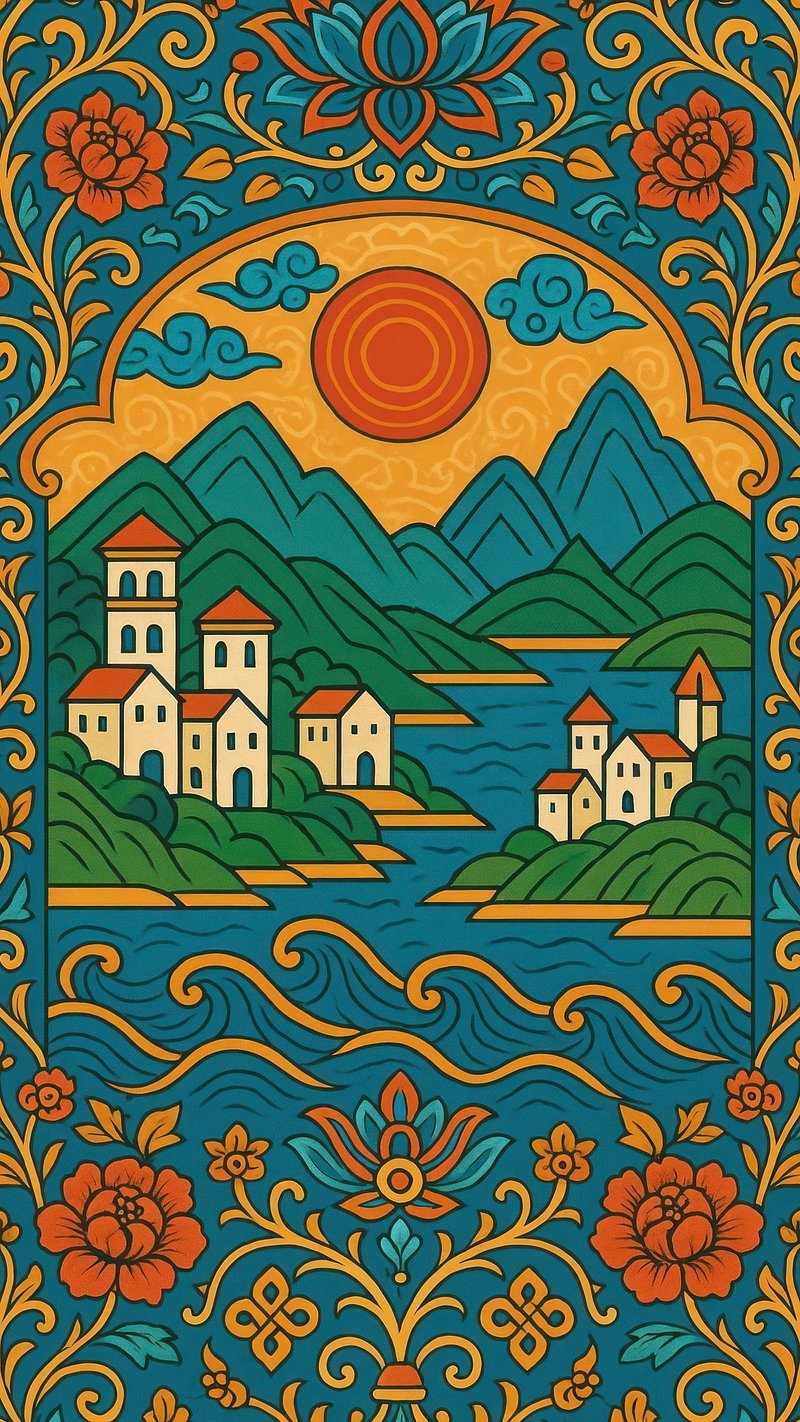 Waves Chinese Pattern Border Art Wallpaper Images | Free Photos, PNG ...