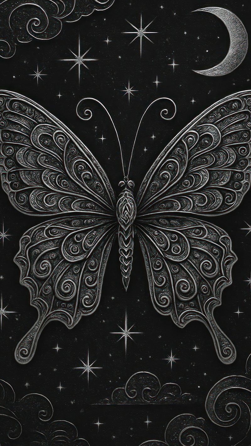 Night Butterfly Iphone Wallpaper Stars Images | Free Photos, PNG ...