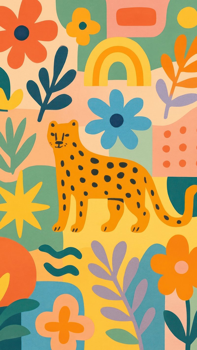 Flower And Animal Pattern Wallpaper Images | Free Photos, PNG Stickers ...