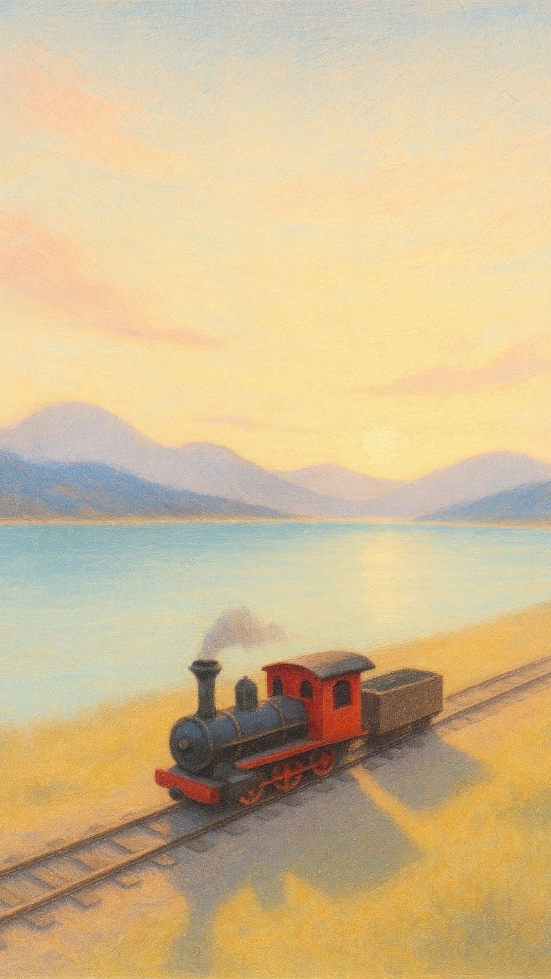 Paintings+of+train+tracks Wallpaper Images | Free Photos, PNG Stickers ...