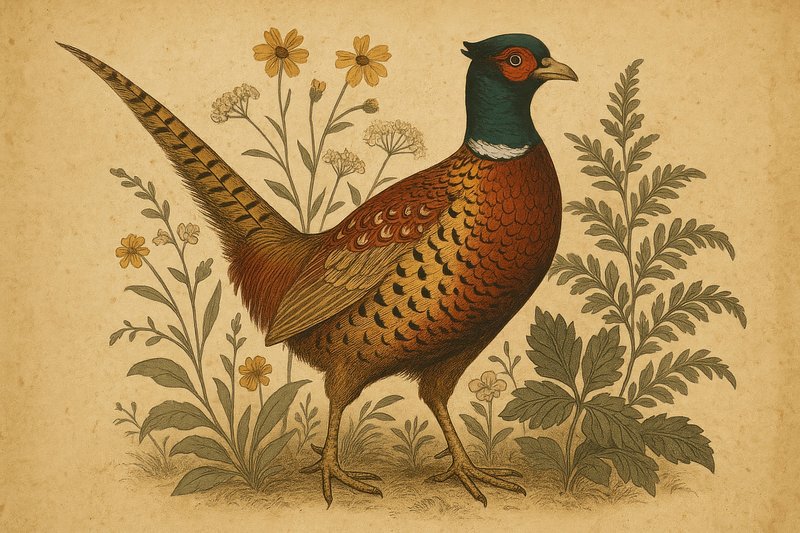 Vintage pheasant illustration wallpaper desktop | Free Photo ...