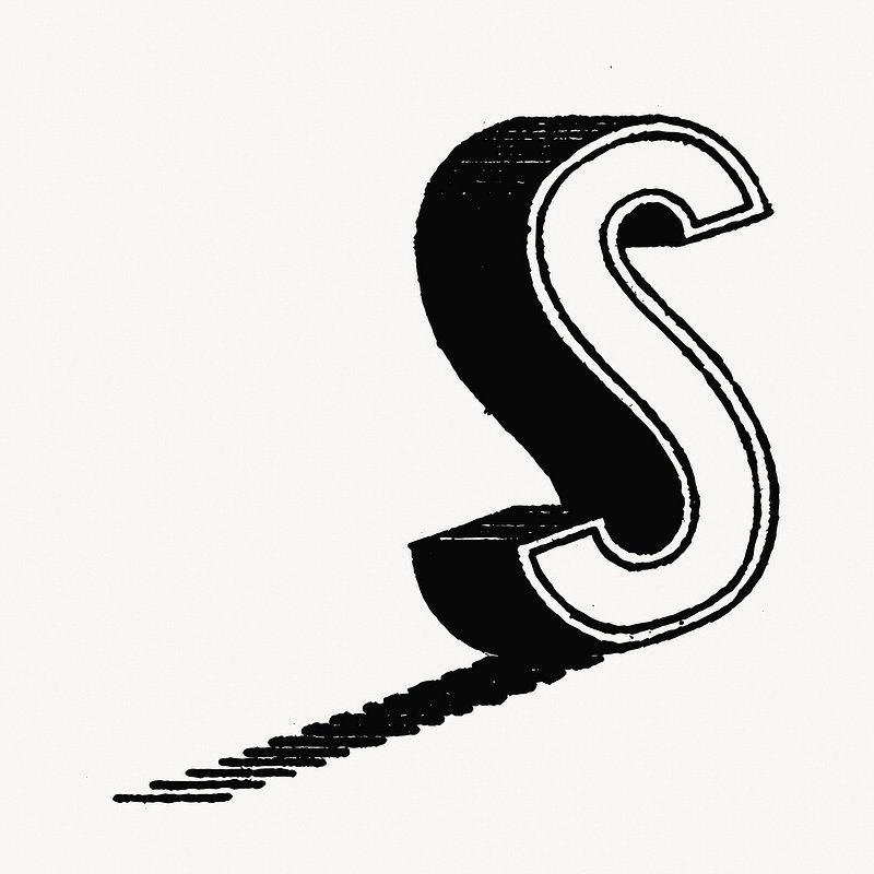 S Letter Black And White Alphabet Images | Free Photos, PNG Stickers ...