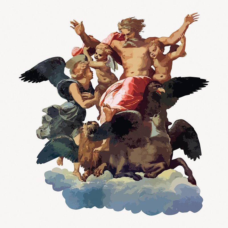 Raphael's Ezekiel's Vision (1518) famous | Free Photo Illustration ...