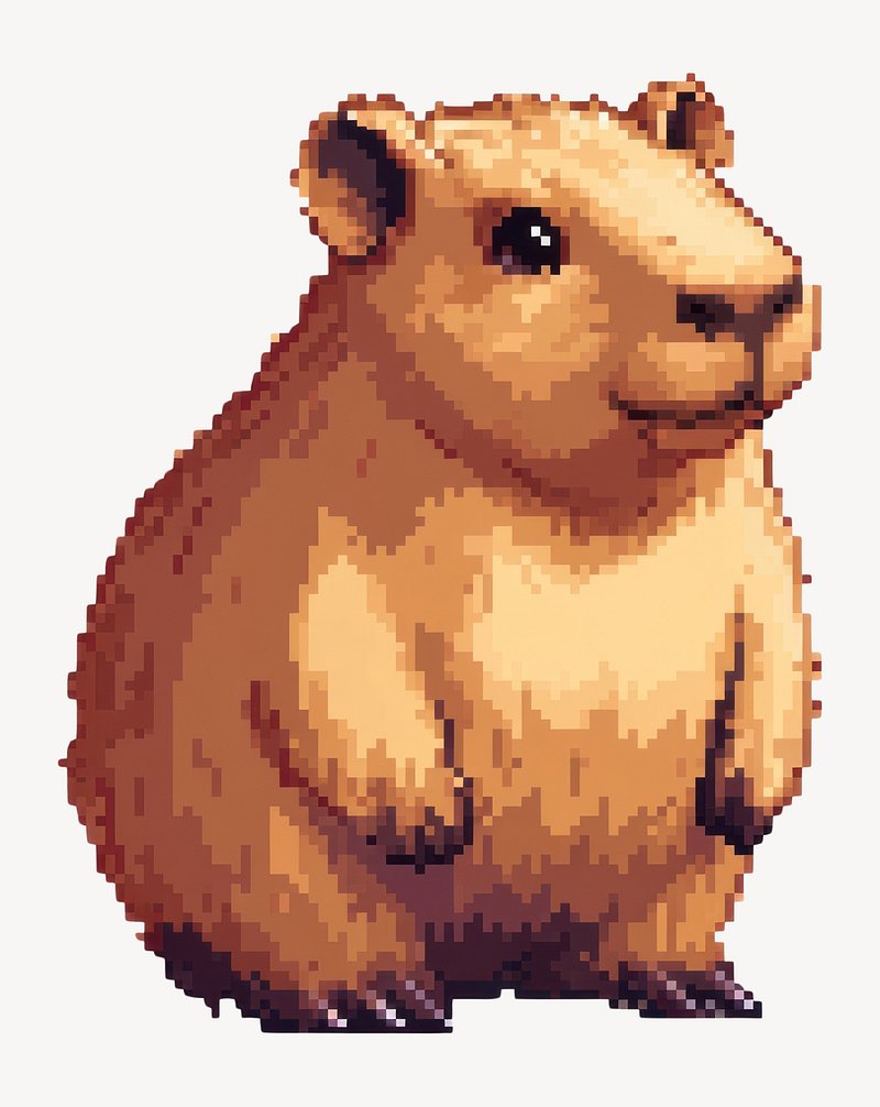 Capybara+pixel+art Images | Free Photos, PNG Stickers, Wallpapers ...