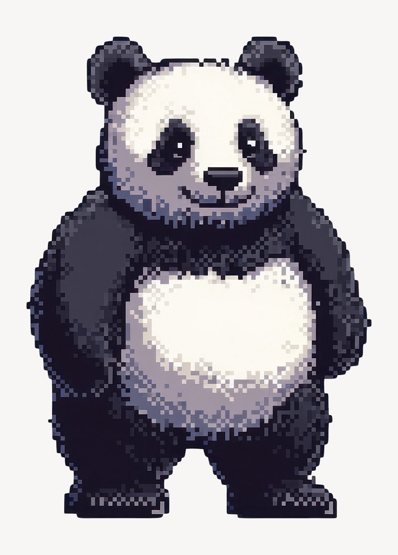 Pixel Art Panda Images | Free Photos, PNG Stickers, Wallpapers ...