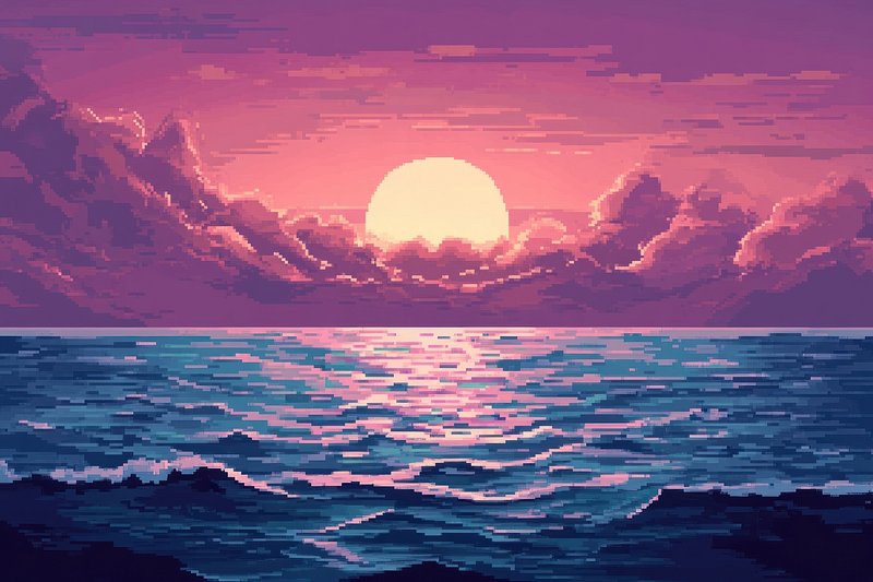 Pixel Art Ocean Images | Free Photos, PNG Stickers, Wallpapers ...