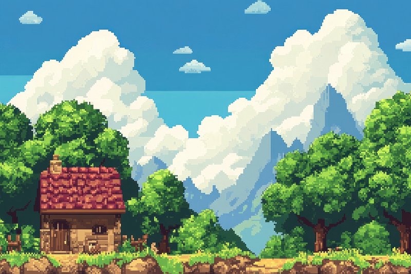 Pixel Art Forest Images | Free Photos, PNG Stickers, Wallpapers ...