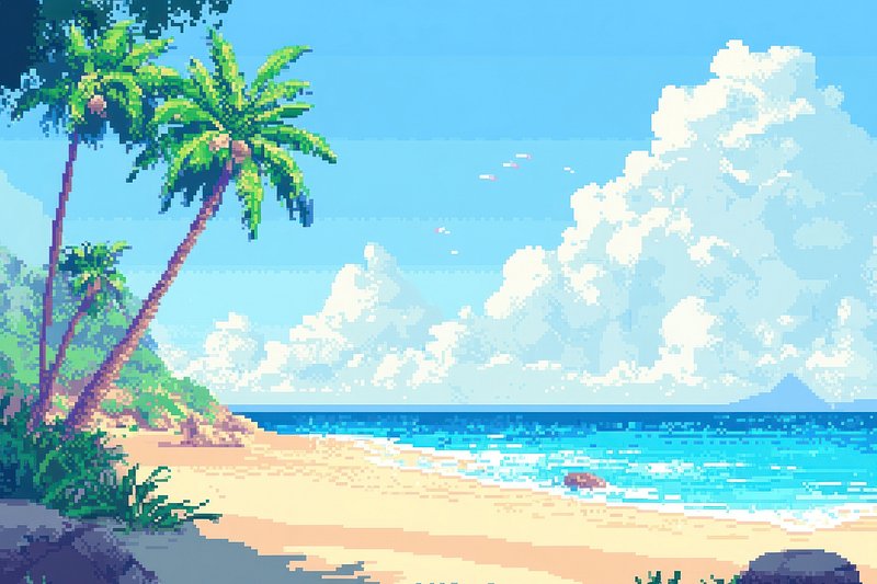 Pixel Art Ocean Images | Free Photos, PNG Stickers, Wallpapers ...