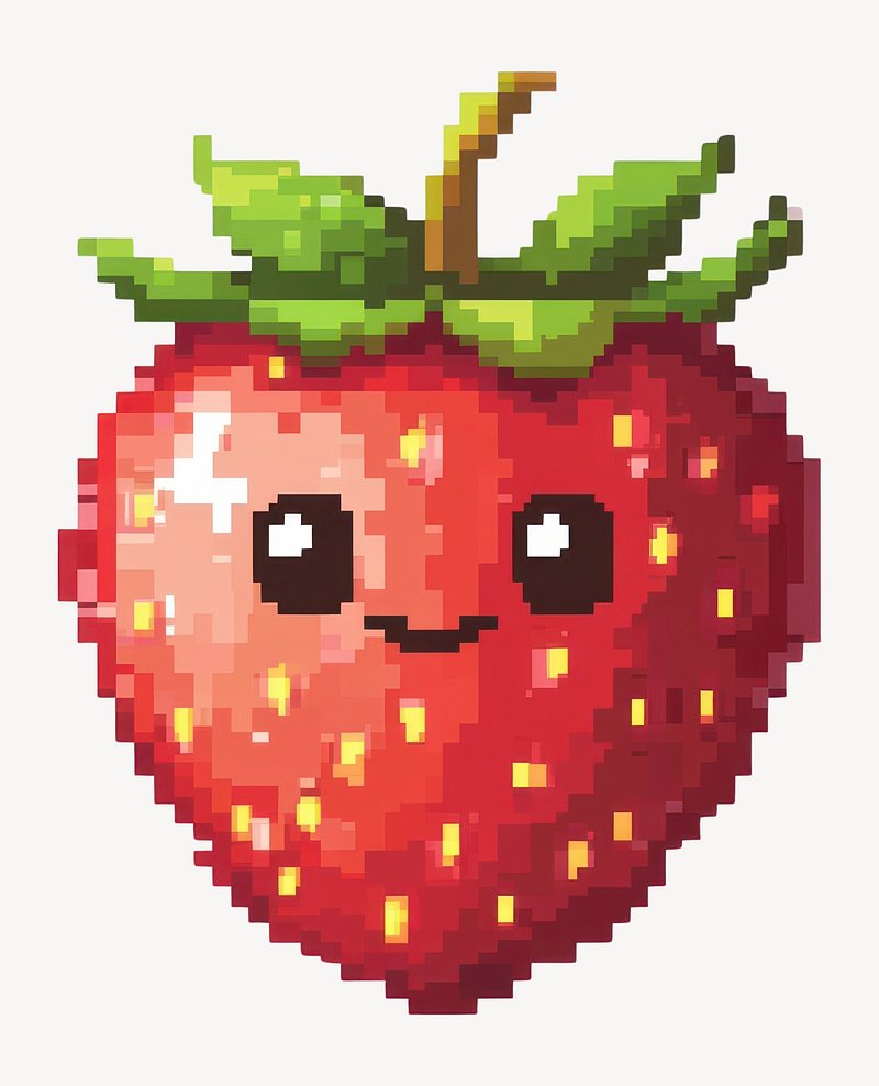 Strawberry Pixel Images | Free Photos, PNG Stickers, Wallpapers ...