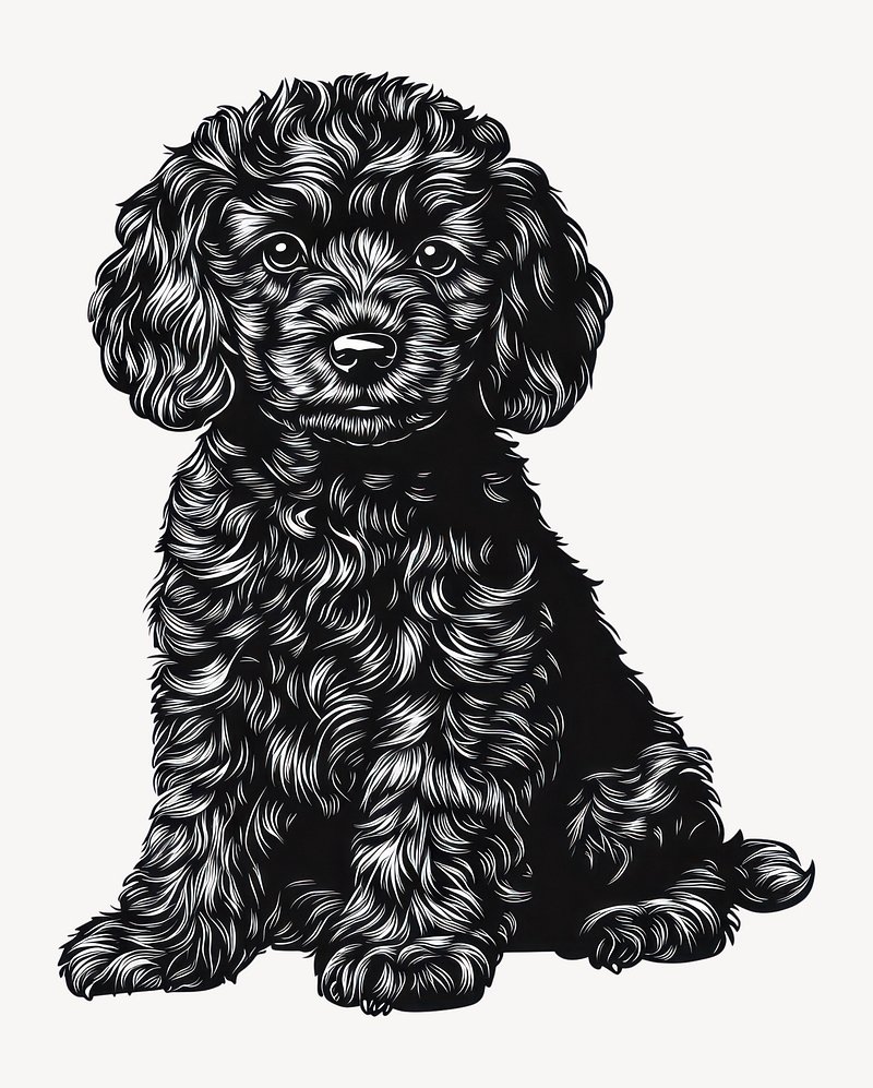 Simple Poodle dog full body | Free Vector - rawpixel