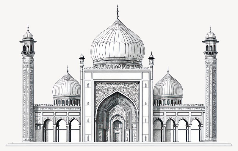 Islamic architecture drawing arches architectural | Free Vector - rawpixel