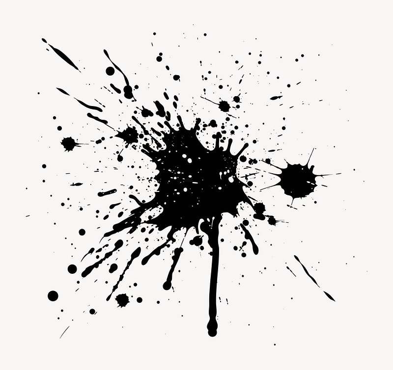 Simple real ink splatter stencil | Free Vector Illustration - rawpixel