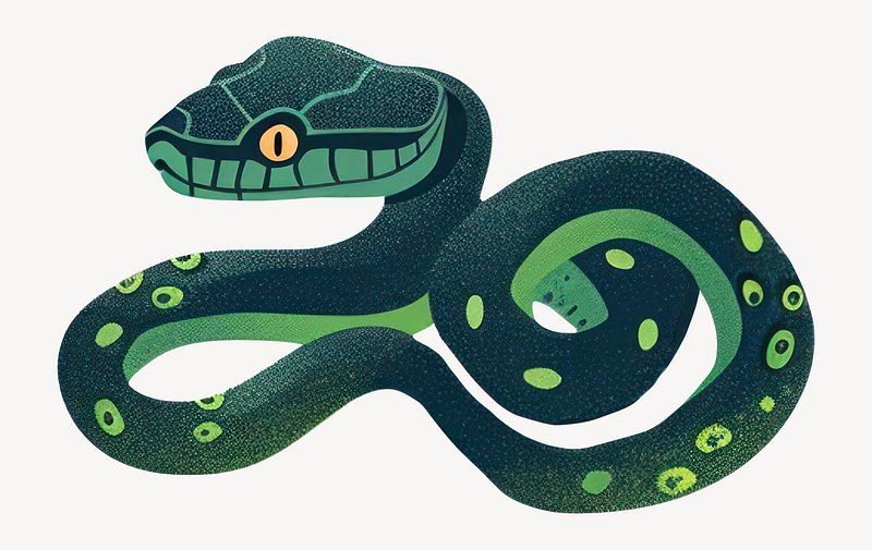 Black coquette snake illustration art | Free Photo Illustration - rawpixel