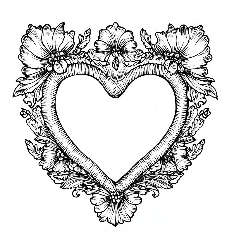 Black And White Heart Drawing Images | Free Photos, PNG Stickers ...