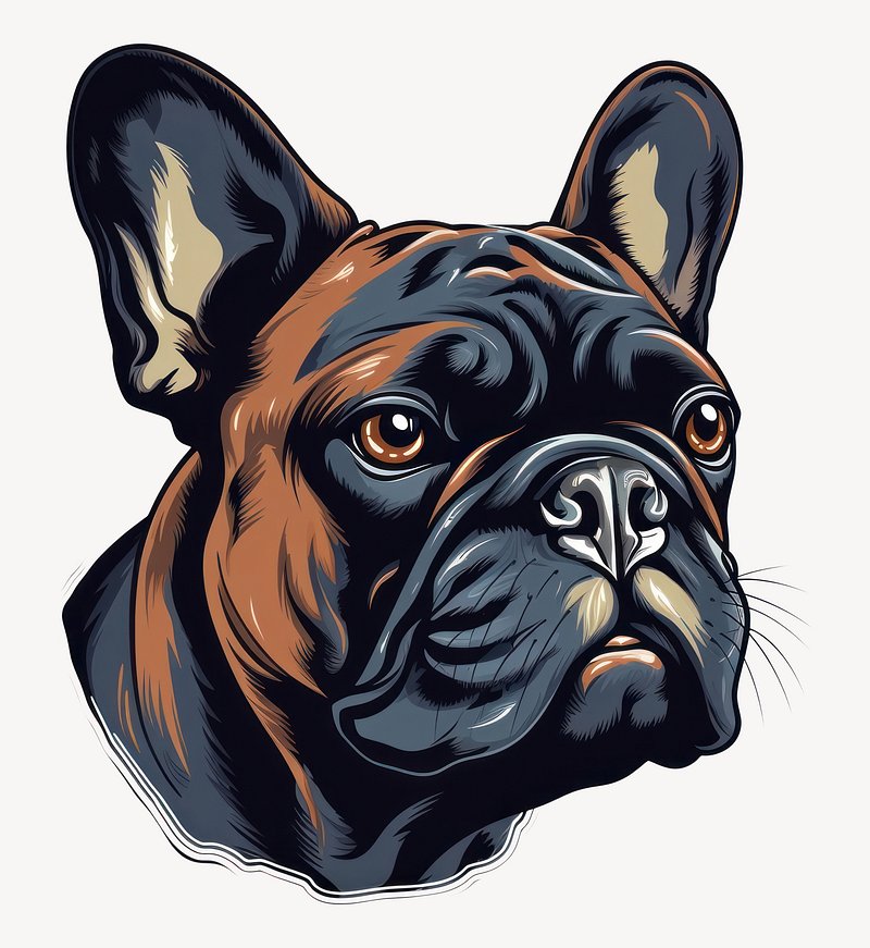 Bulldog face retro logo illustration | Free Vector - rawpixel