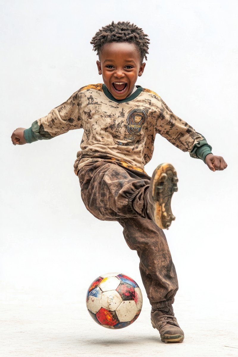 PNG Boy playing football illustration | Premium PNG - rawpixel