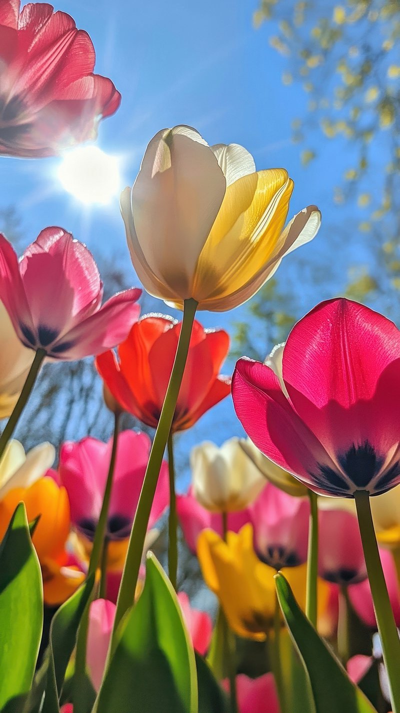 Iphone Wallpaper Blue Tulip Lockscreen Background Images | Free Photos ...