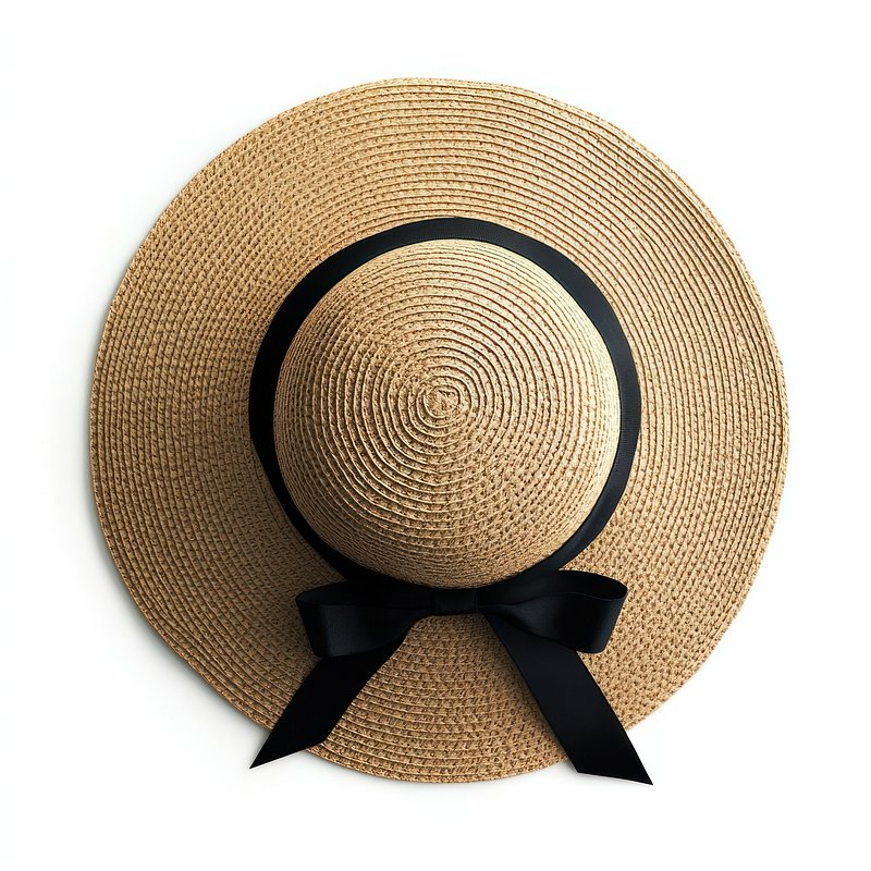 PNG Straw hat ribbon beach | Free PNG - rawpixel