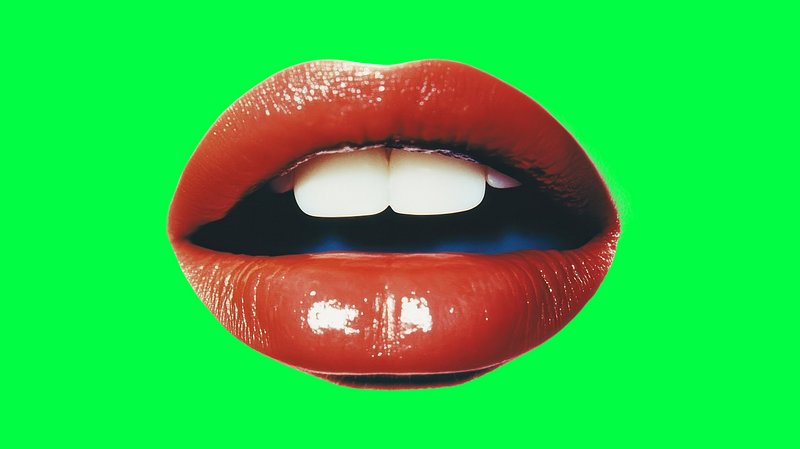 Vibrant lips green screen background | Free Photo - rawpixel