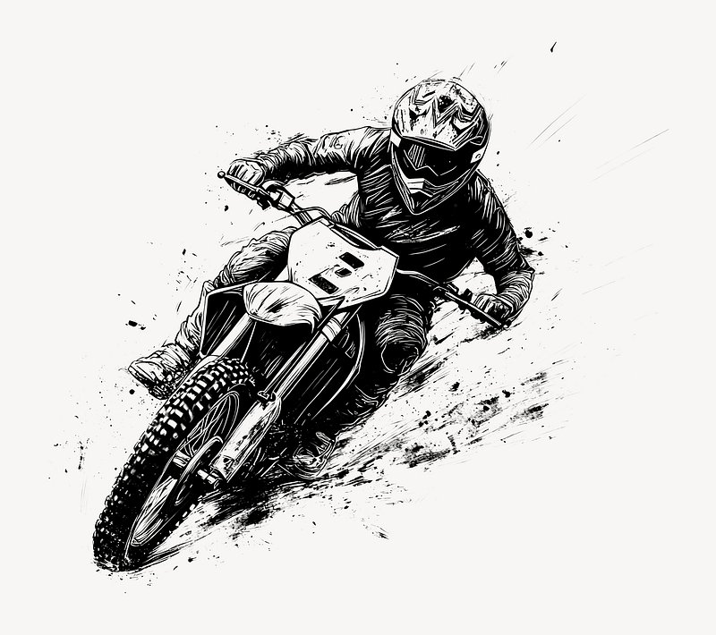 Dirtbike Drawing Images | Free Photos, PNG Stickers, Wallpapers ...