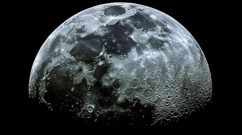 PNG Detailed half moon space | Free PNG - rawpixel