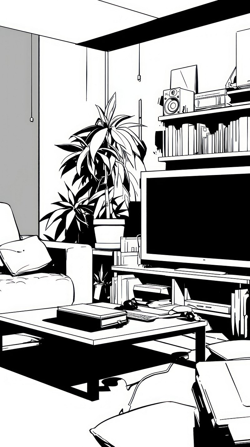 Anime Living Room Plant Mobile Wallpaper Images | Download Free Design ...