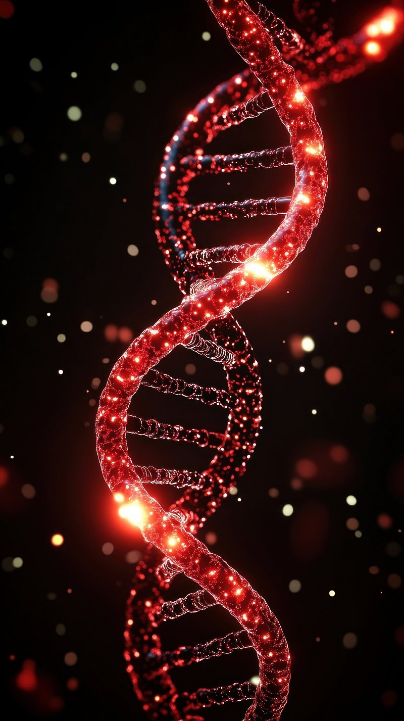 Red glowing DNA helix effect | Free Photo Illustration - rawpixel