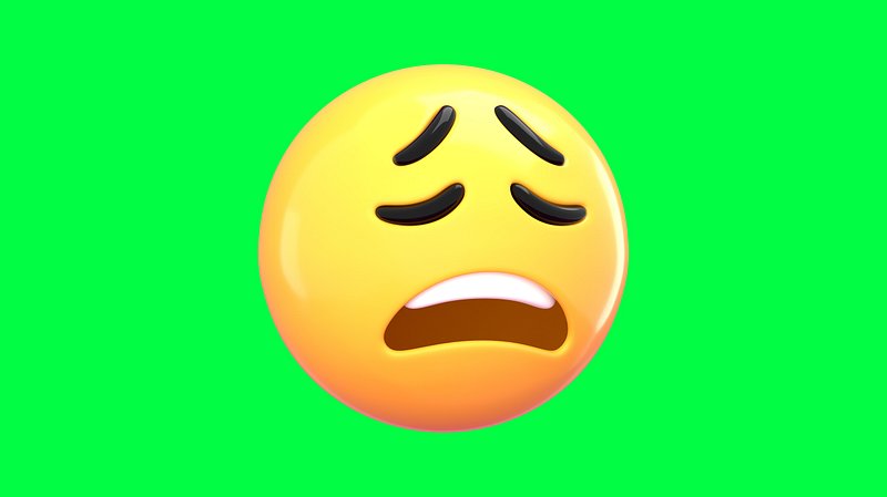 Sad emoji green screen background | Premium Photo - rawpixel