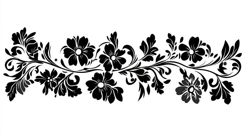 Line invitation border pattern floral | Free Photo Illustration - rawpixel