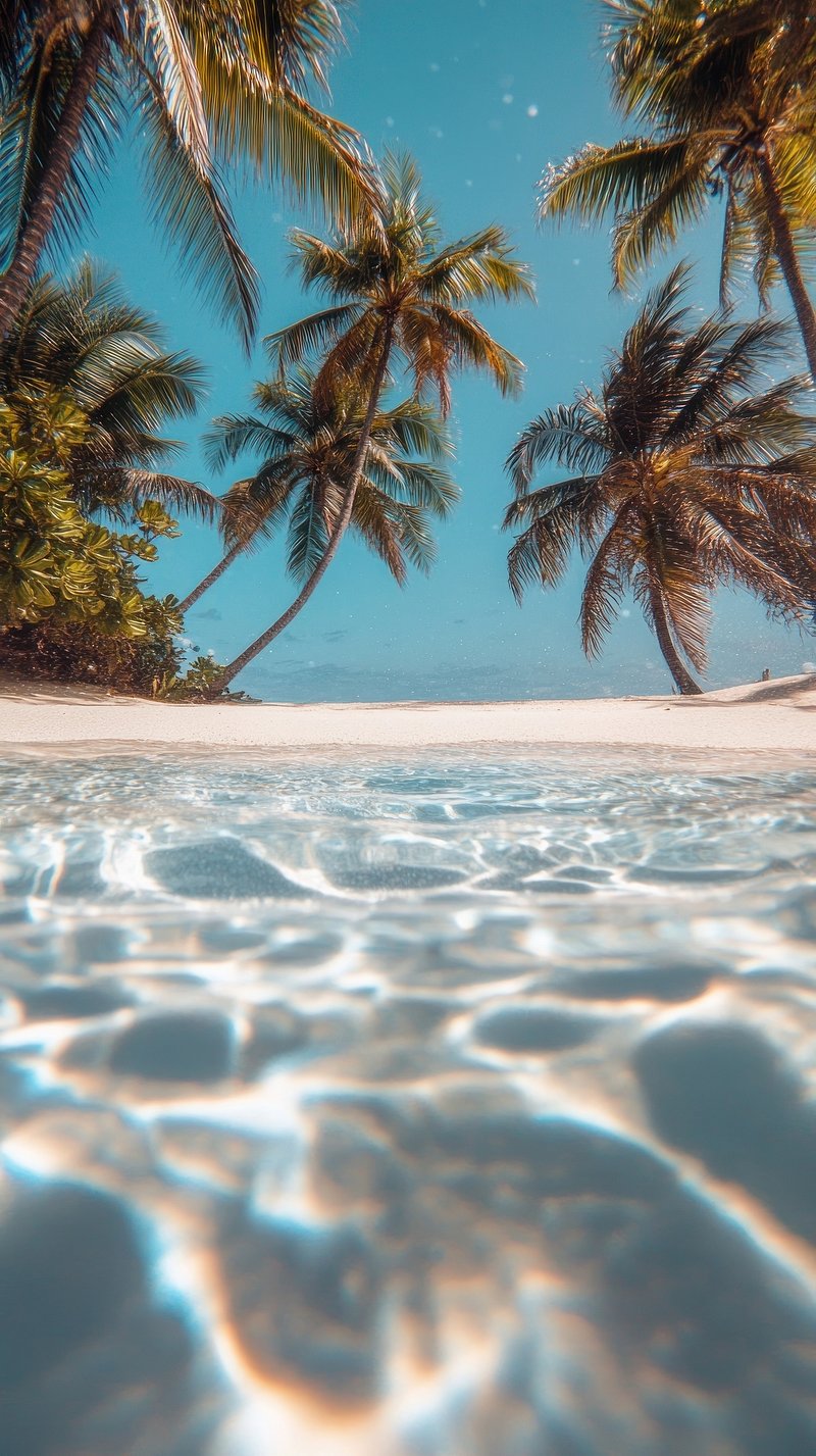 Palm Trees White Sand Scenery Images | Free Photos, PNG Stickers ...