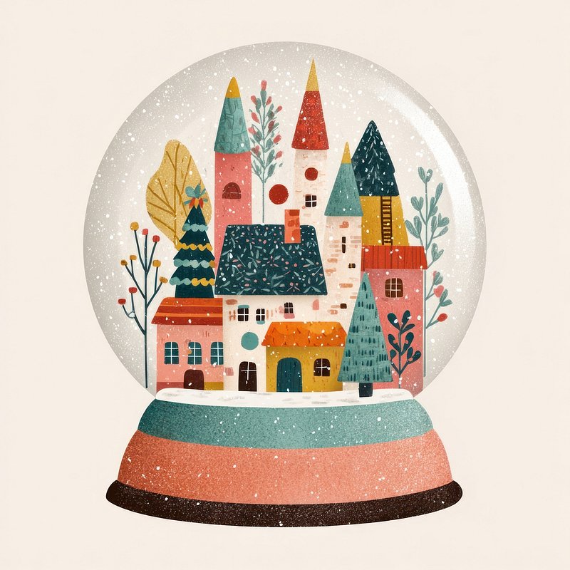 Village Theme Christmas Snow Cute Images | Free Photos, PNG Stickers ...