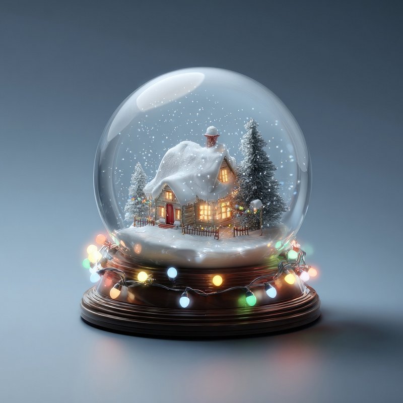 Snow Dome Winter Glass Christmas Background Images | Download Free ...