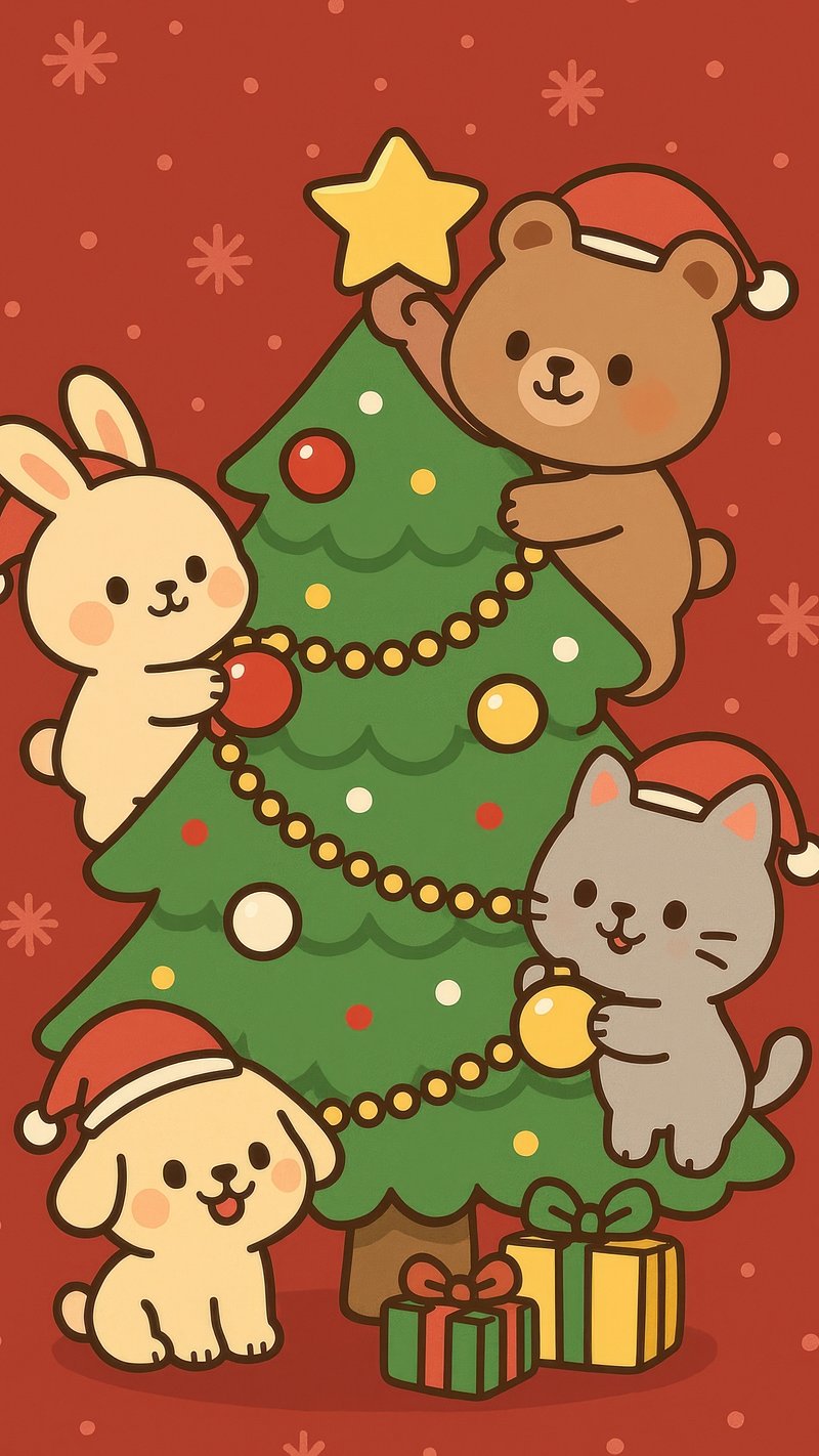 Bear Wallpapers Christmas Cute Background Cartoon Images | Free Photos ...