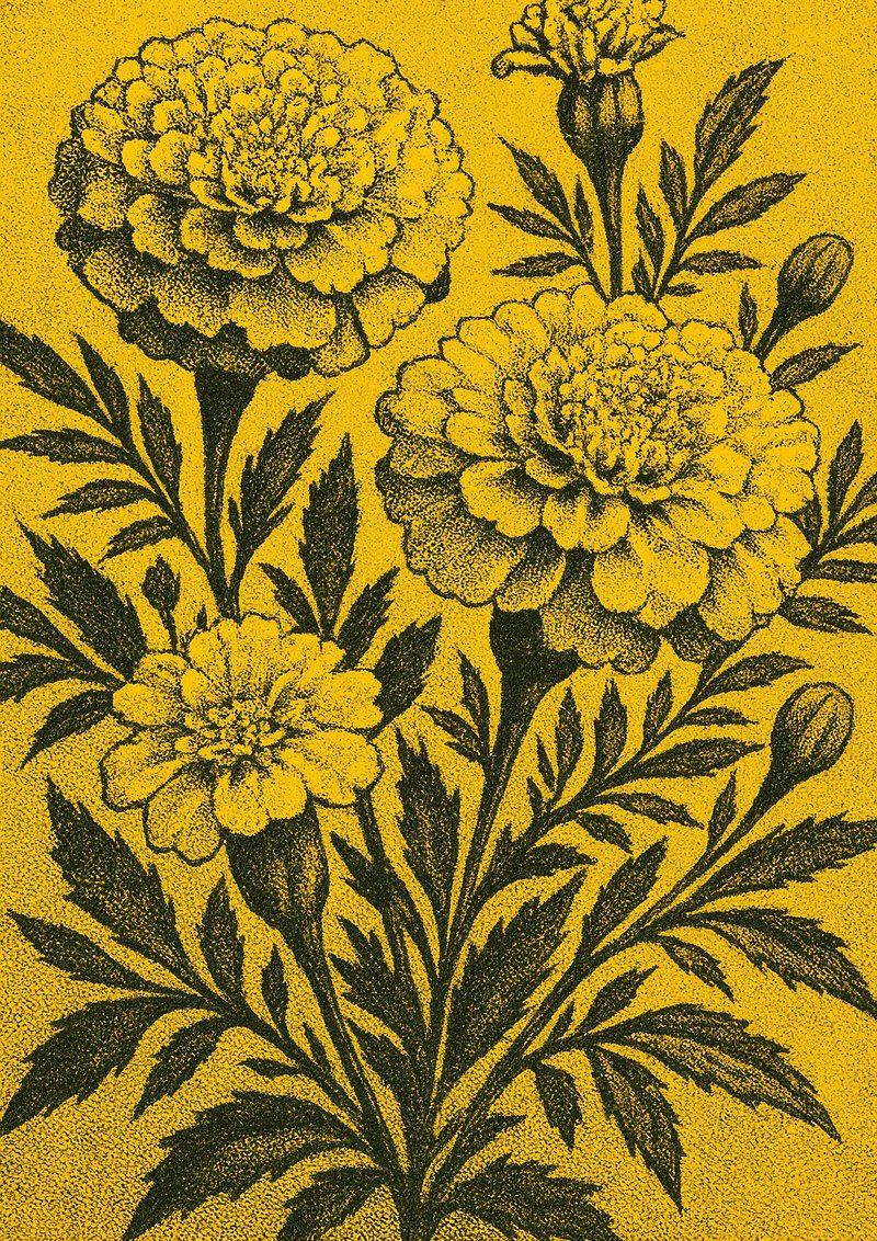 Marigold+drawing Background Images | Free Photos, PNG Stickers ...