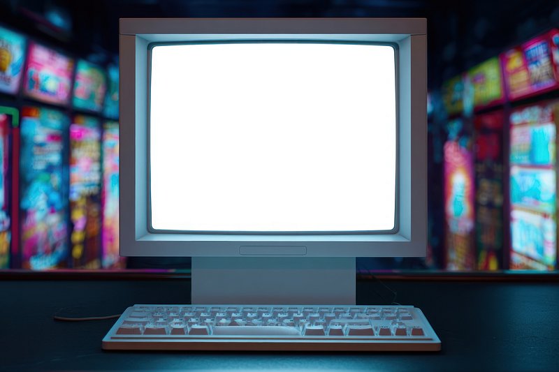 Old Computer Monitor Retro Mockup Images | Free Photos, PNG Stickers ...