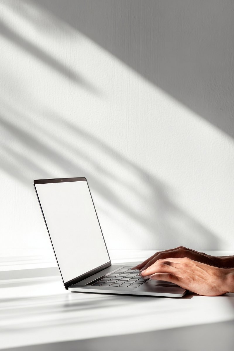 Laptop In Hand Mockup Typing Technology Images | Free Photos, PNG ...