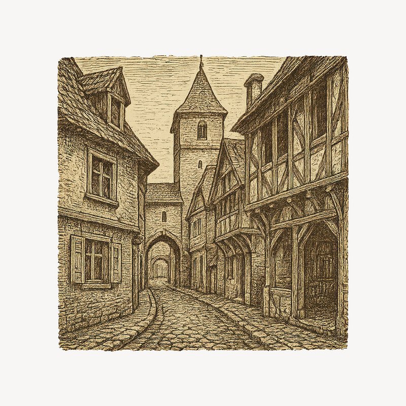 Old Villages Illustration Images | Free Photos, PNG Stickers ...