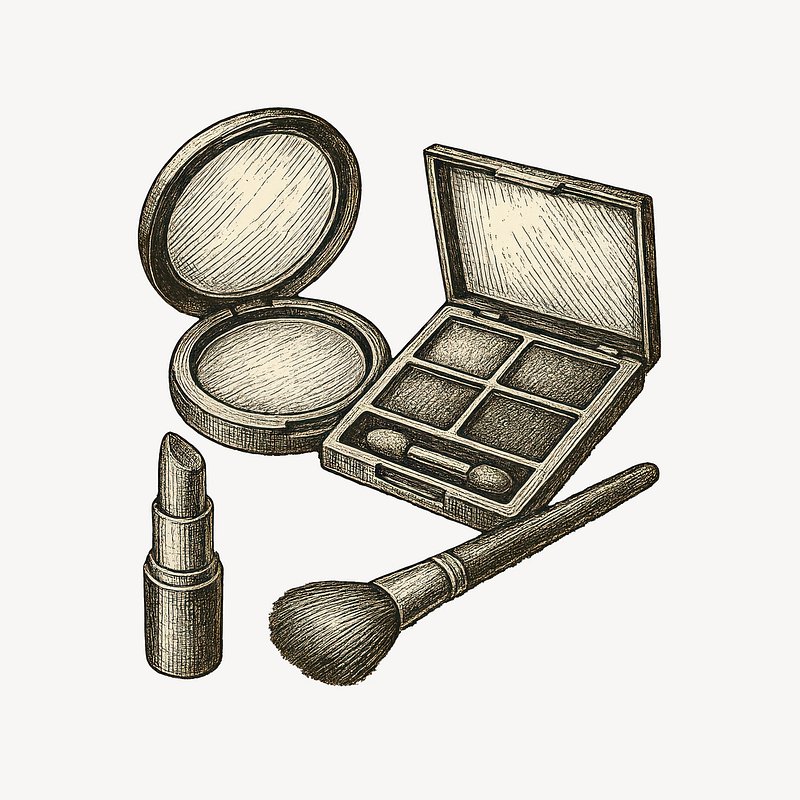 Cosmetics Sketch Drawing Art PNG Images | Free Photos, PNG Stickers ...