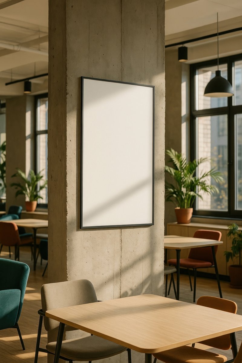 Cafe+poster Mockup Table Wooden Images | Free Photos, PNG Stickers ...