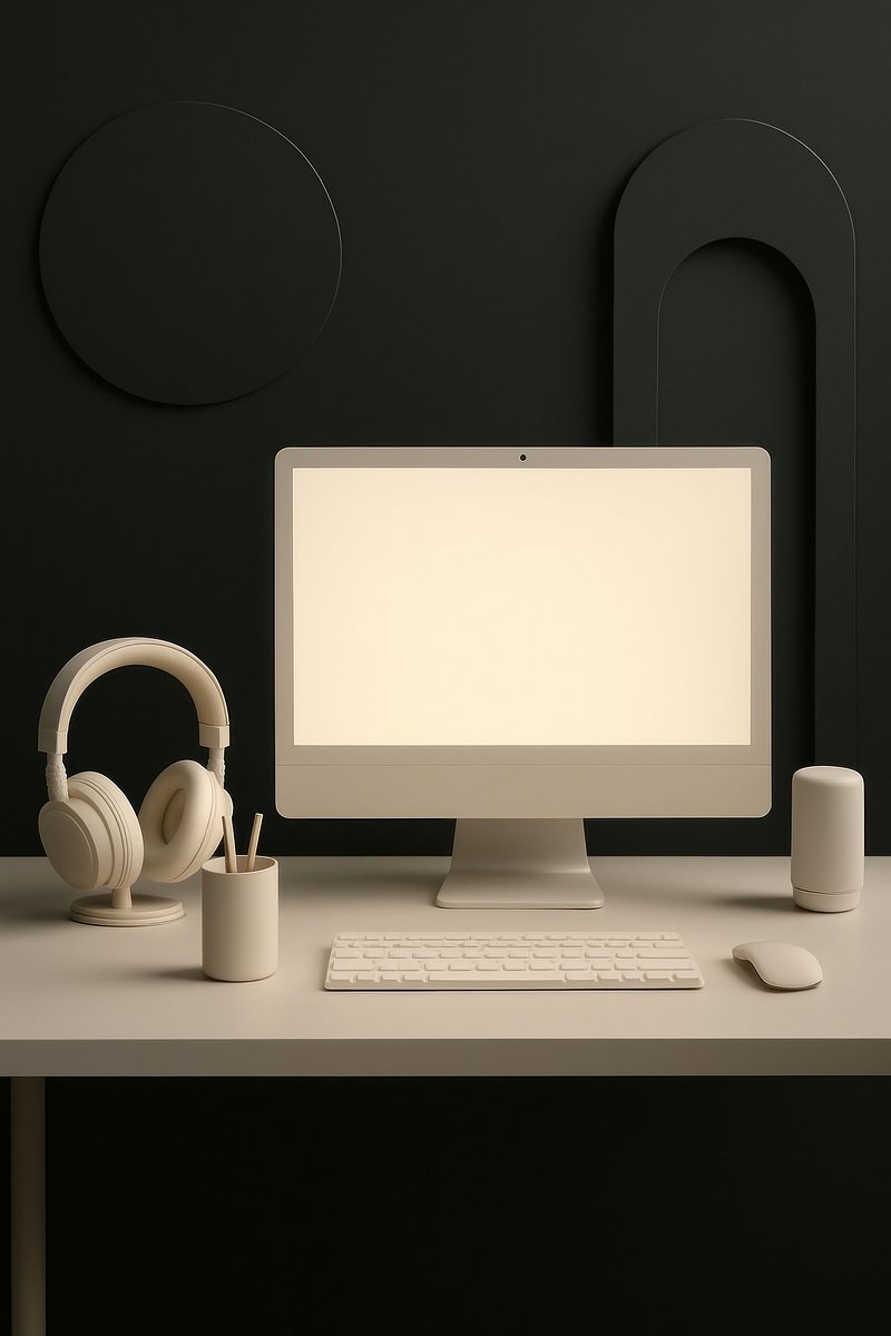 Aesthetic+computer+setup Minimalist Images | Free Photos, PNG Stickers ...