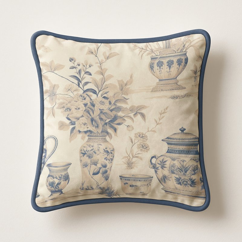 Elegant floral vase cushion mockup | Premium PSD Mockup - rawpixel