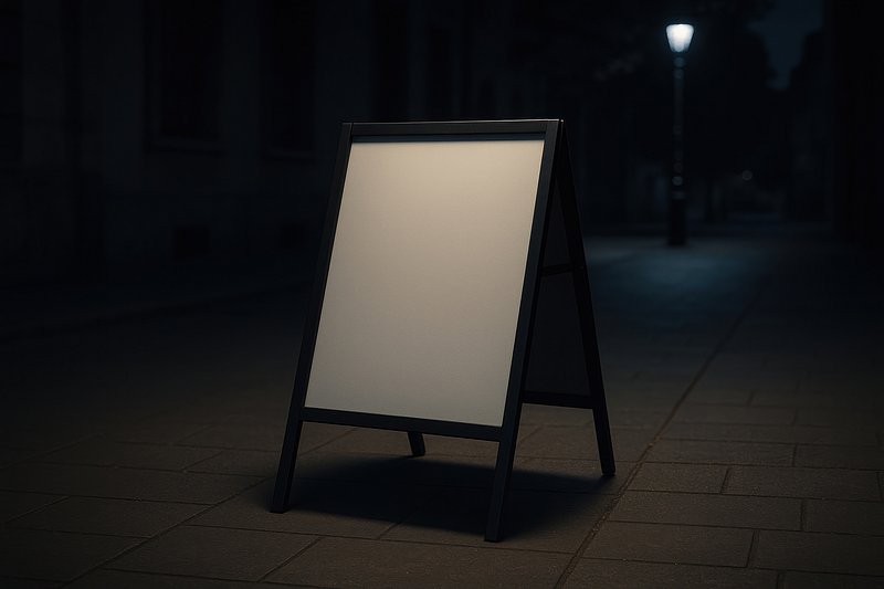 Dark Night Street Mockup Space Sign Images | Free Photos, PNG Stickers ...