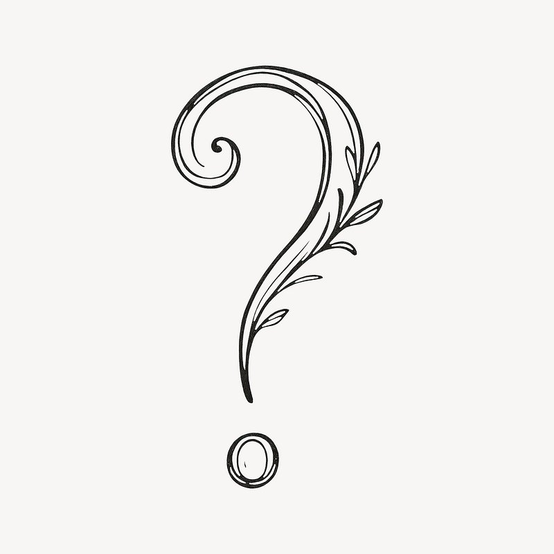 Question Mark Drawn Design Transparent Black Images | Free Photos, PNG ...